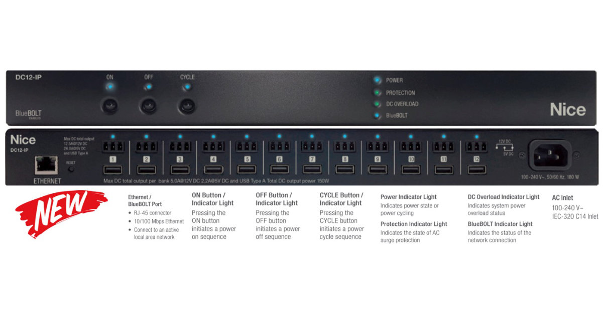 Nice Launches DC-12IP Smart Power Manager!