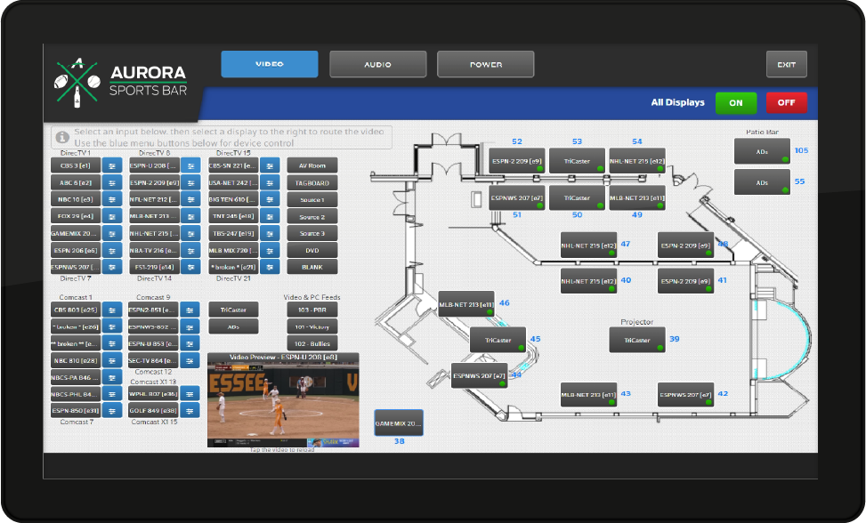 Aurora 21.5” VESA mount ReAX touch panel control system with Ethernet and WiFi (black) | A.P ...